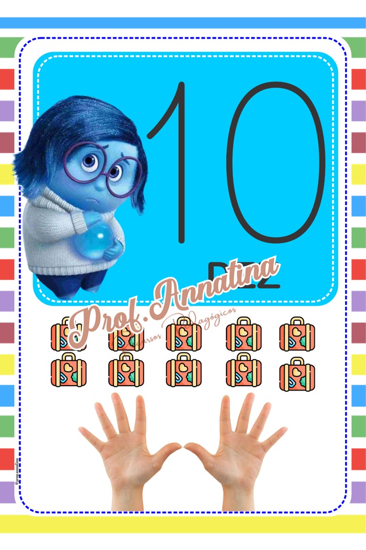 CARTAZ DE PAREDE DIVERTIDAMENTE – NÚMEROS DE 0 A 20 – Loja Prof. Anna Tina
