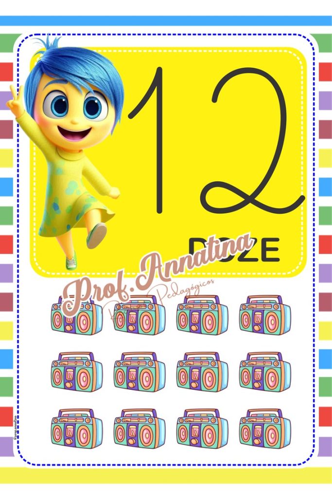 CARTAZ DE PAREDE DIVERTIDAMENTE – NÚMEROS DE 0 A 20 – Loja Prof. Anna Tina