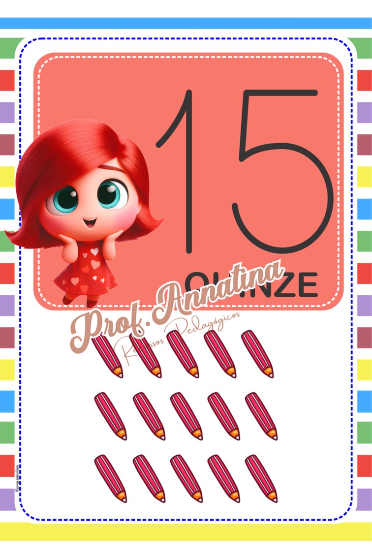 CARTAZ DE PAREDE DIVERTIDAMENTE – NÚMEROS DE 0 A 20 – Loja Prof. Anna Tina