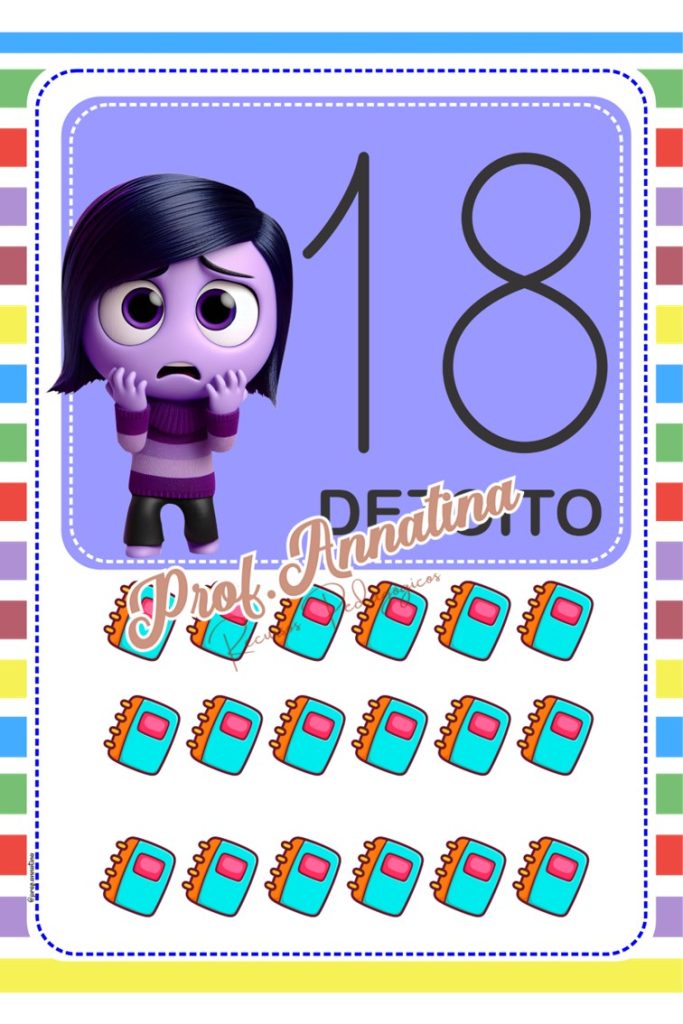 CARTAZ DE PAREDE DIVERTIDAMENTE – NÚMEROS DE 0 A 20 – Loja Prof. Anna Tina